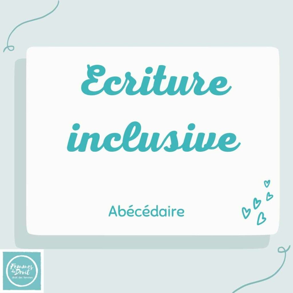 écriture inclusive - Femmes de Droit